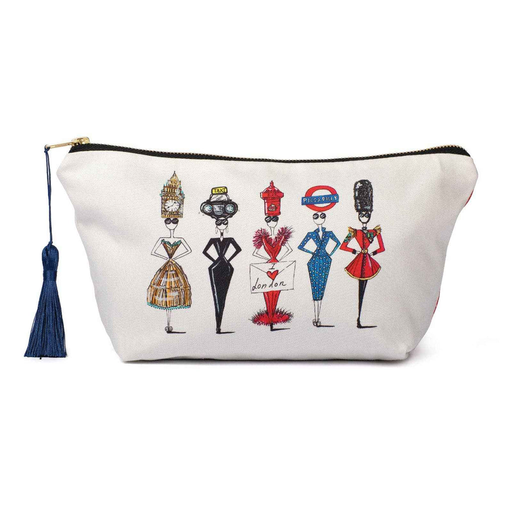 London Chic Wash Bag Gift | Illustrated Cotton Case | Pangolins